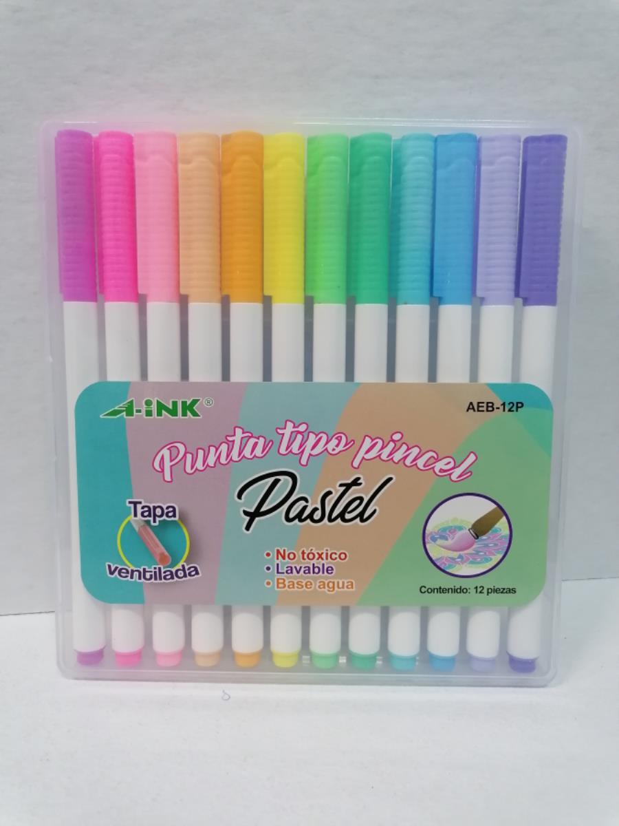 PINCELIN A-INK C/12 AEB-12 P PASTEL – Papelería Manolo